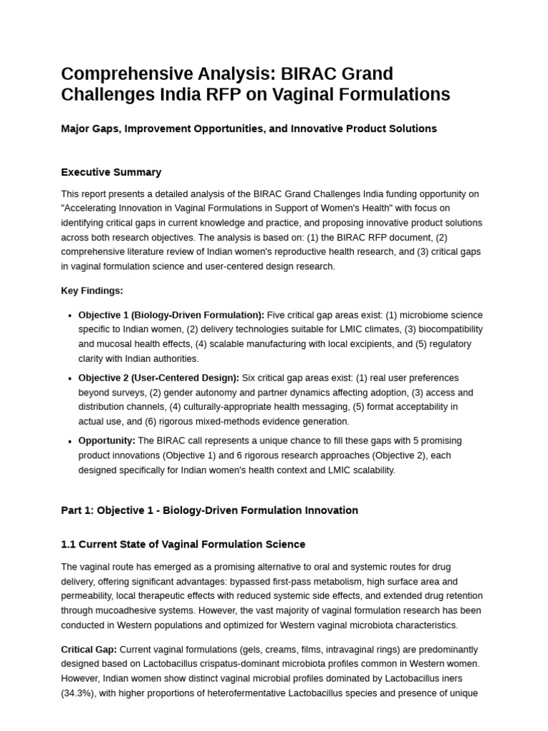 Comprehensive Analysis Report | PDF | Lactobacillus