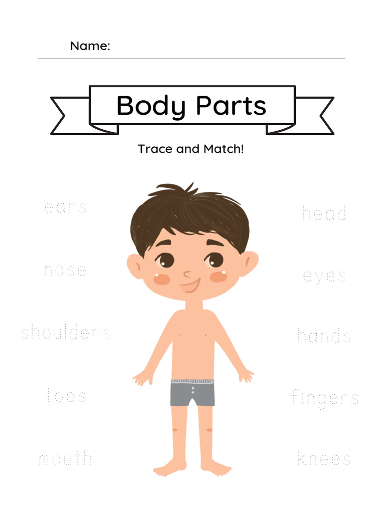 Trace and Match Body Parts | PDF