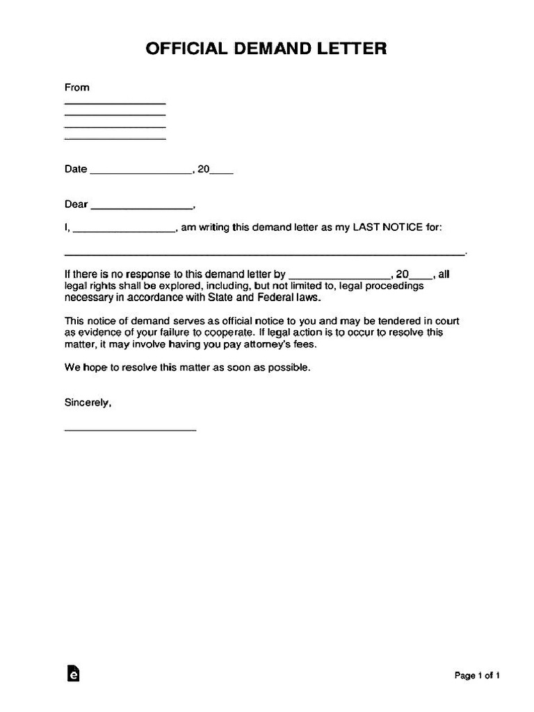 Letter of Demand | PDF