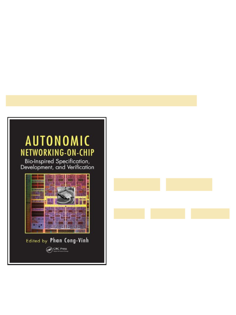 Autonomic Networking on Chip Bio Inspired Specification Development and ...
