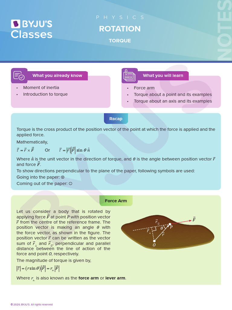 6 Torque | PDF | Torque | Force