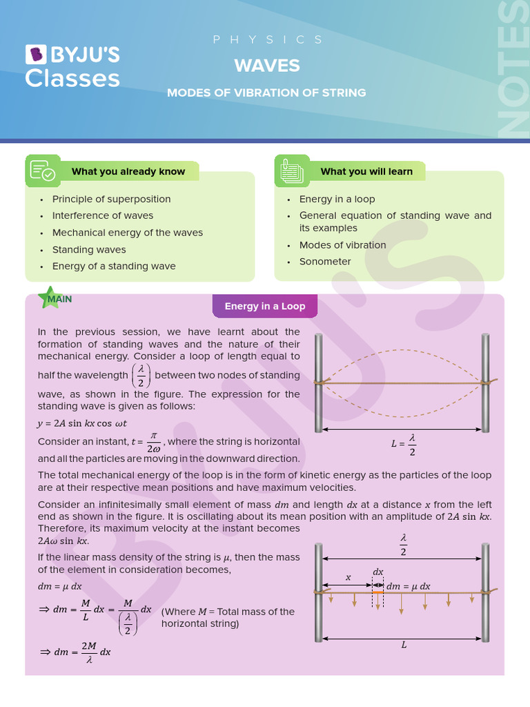 9-Modes of Vibration of String | PDF | Waves | Normal Mode