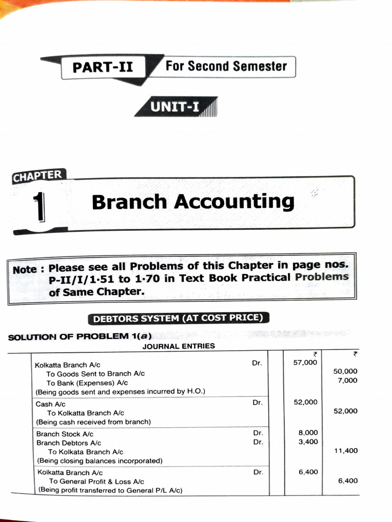 Branch Accounting Solution | PDF | Expense | Income Statement