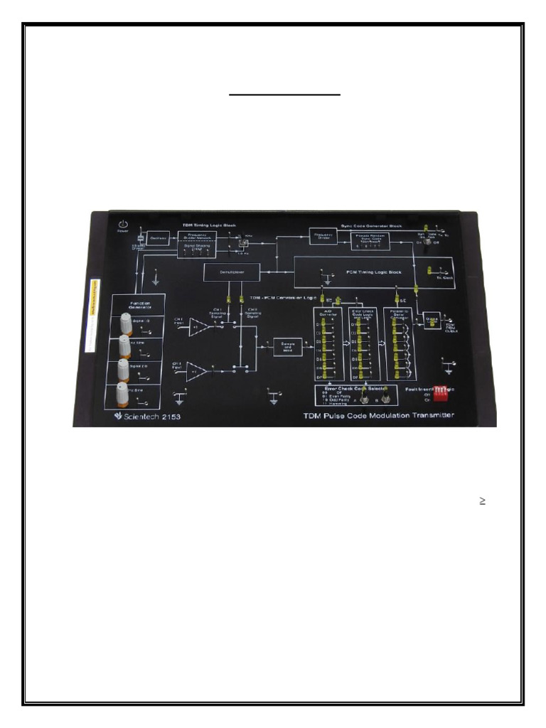 Pcm and Dm Manual | PDF | Analog To Digital Converter | Sampling ...