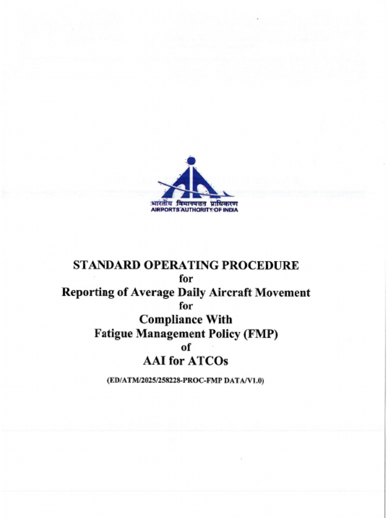 SOP For Reporting Aircraft | PDF