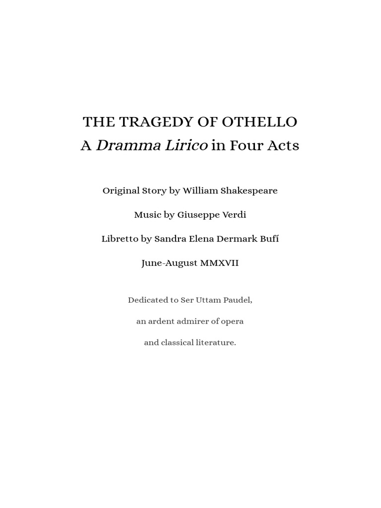 The Tragedy of Othello | PDF | Iago | Desdemona
