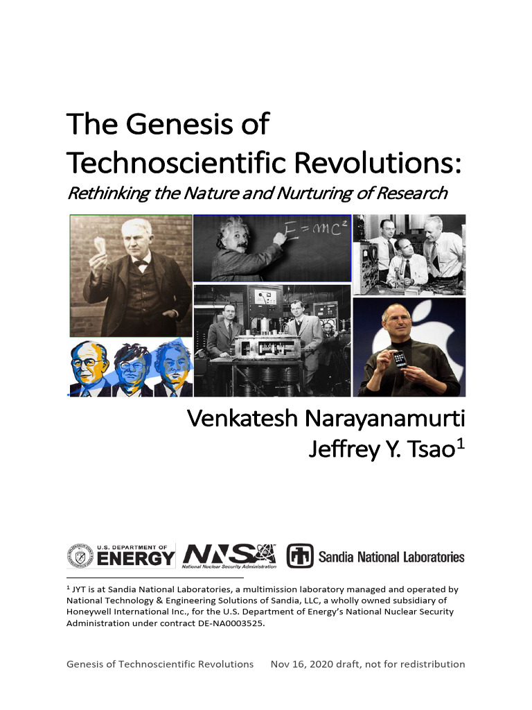 The Genesis of Technoscientific Revolutions:: Venkatesh Narayanamurti ...