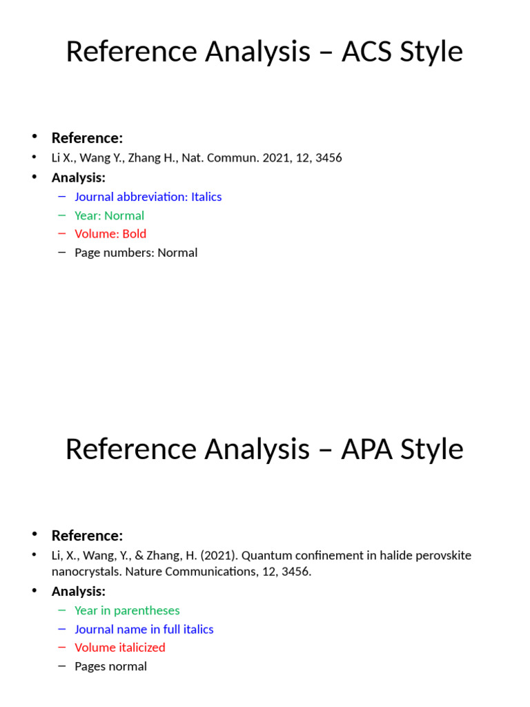 Reference Analysis 10 Styles | PDF | Publishing