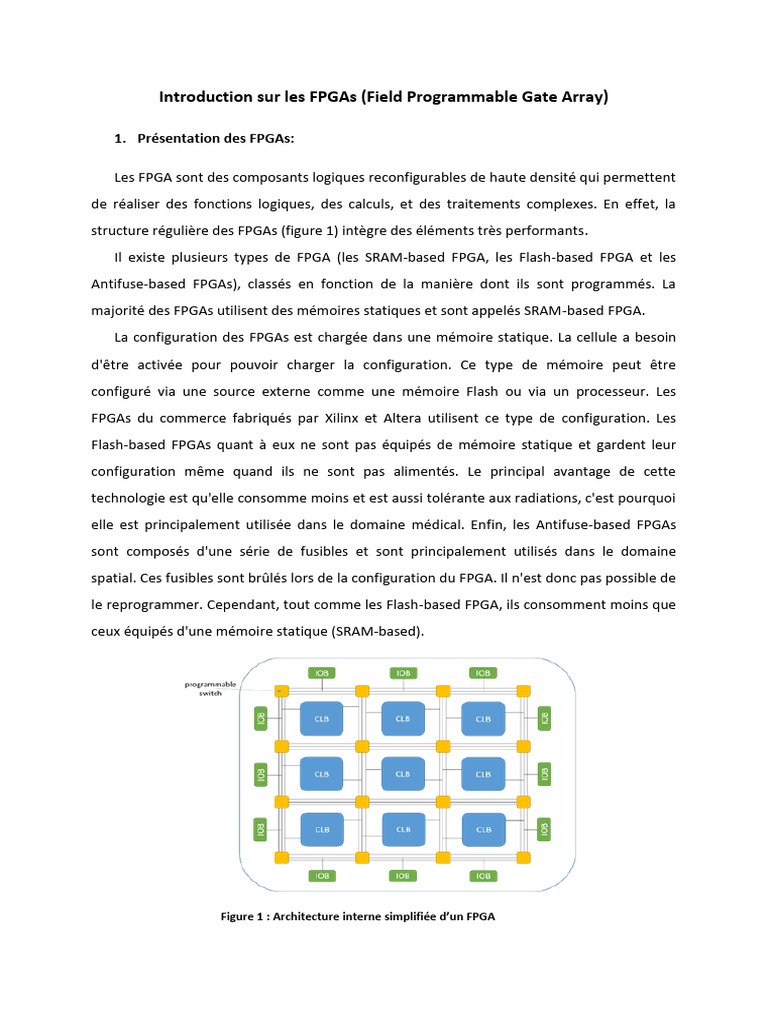 Introduction FPGA | PDF | Ingénierie électronique | Architecture ...