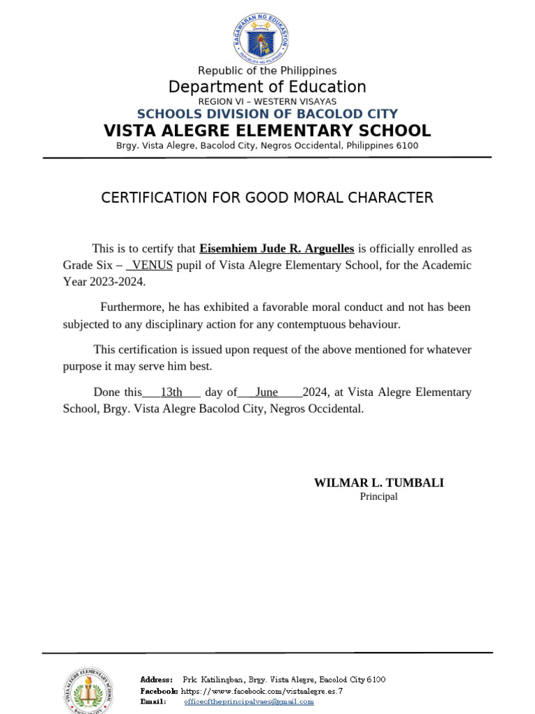 Good Moral | PDF