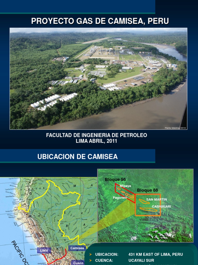 Ubicación y Desarrollo del Gas de Camisea | PDF | Combustibles fósiles ...