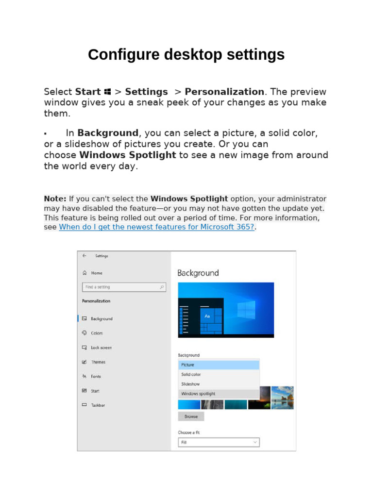 1.3 - Configure Desktop Settings | PDF