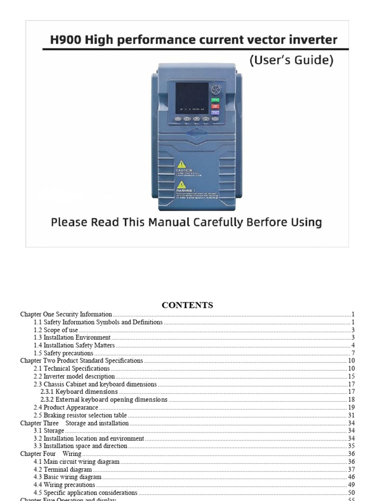 H900 User Manual V1.05 | PDF | Power Inverter | Electric Power