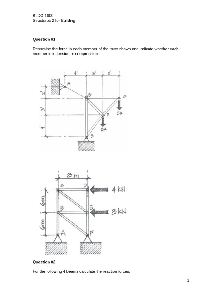 BLDG 1600- Practice | PDF