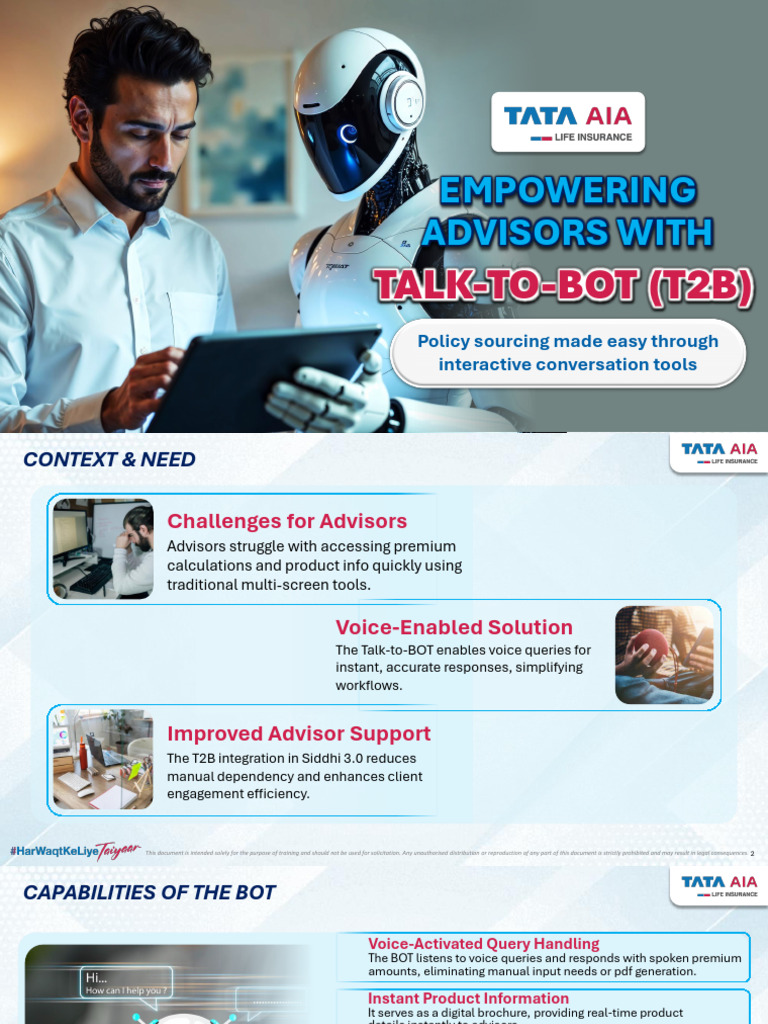 Talk-To-BOT (T2B) Training Deck | PDF | Computing