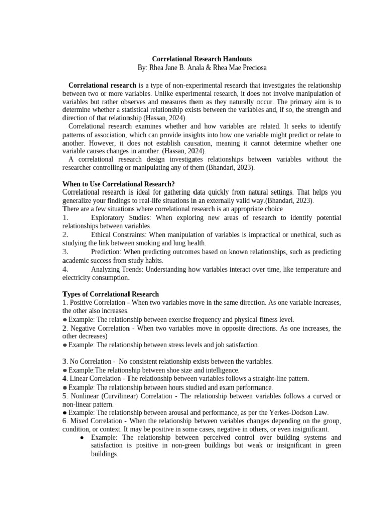 Report 3 - Correlational Research | PDF | Statistics