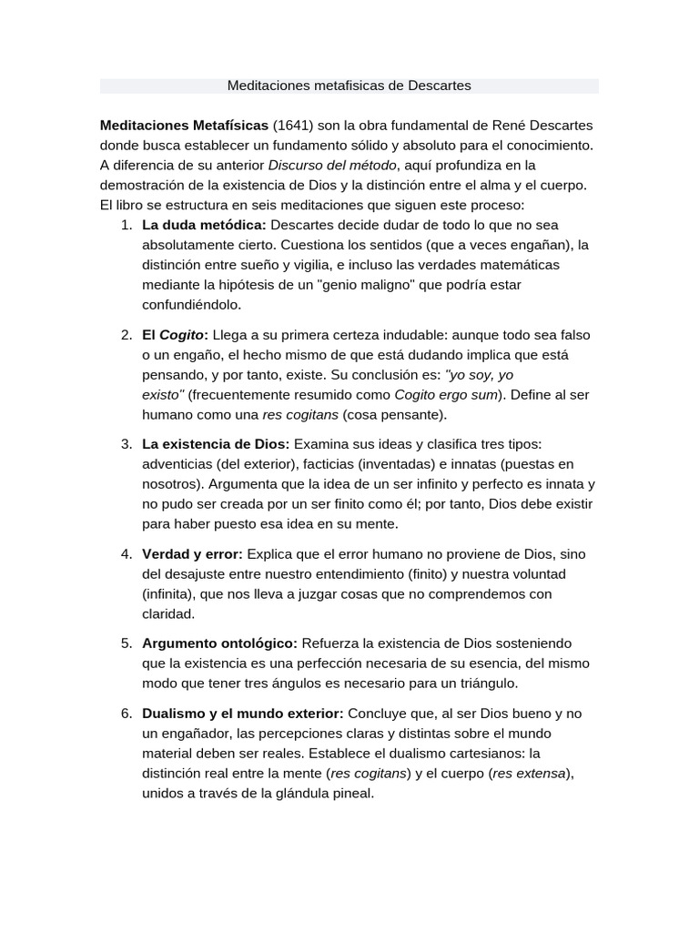 Spinoza y Descartes Comparación | PDF | Baruch Spinoza | René Descartes