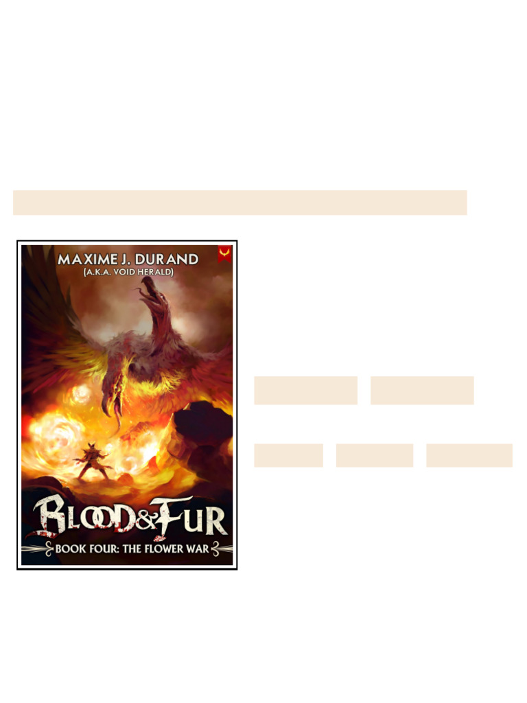The Flower War: A Progression Fantasy Epic (Blood & Fur Book 4) ebook ...