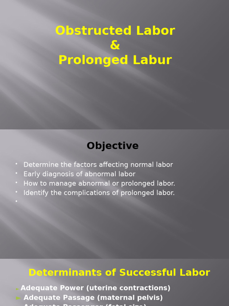 Obstructed Labour | PDF | Childbirth | Uterus