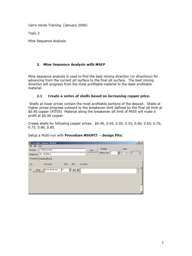 2.mine Sequence Analysis | PDF | Net Present Value | Reference Range