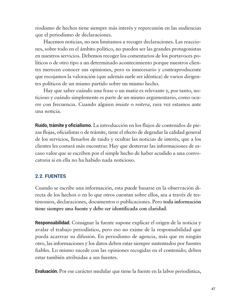 EFE- Libro de estlo urgente. Fuentes | PDF | Anonimato | Información