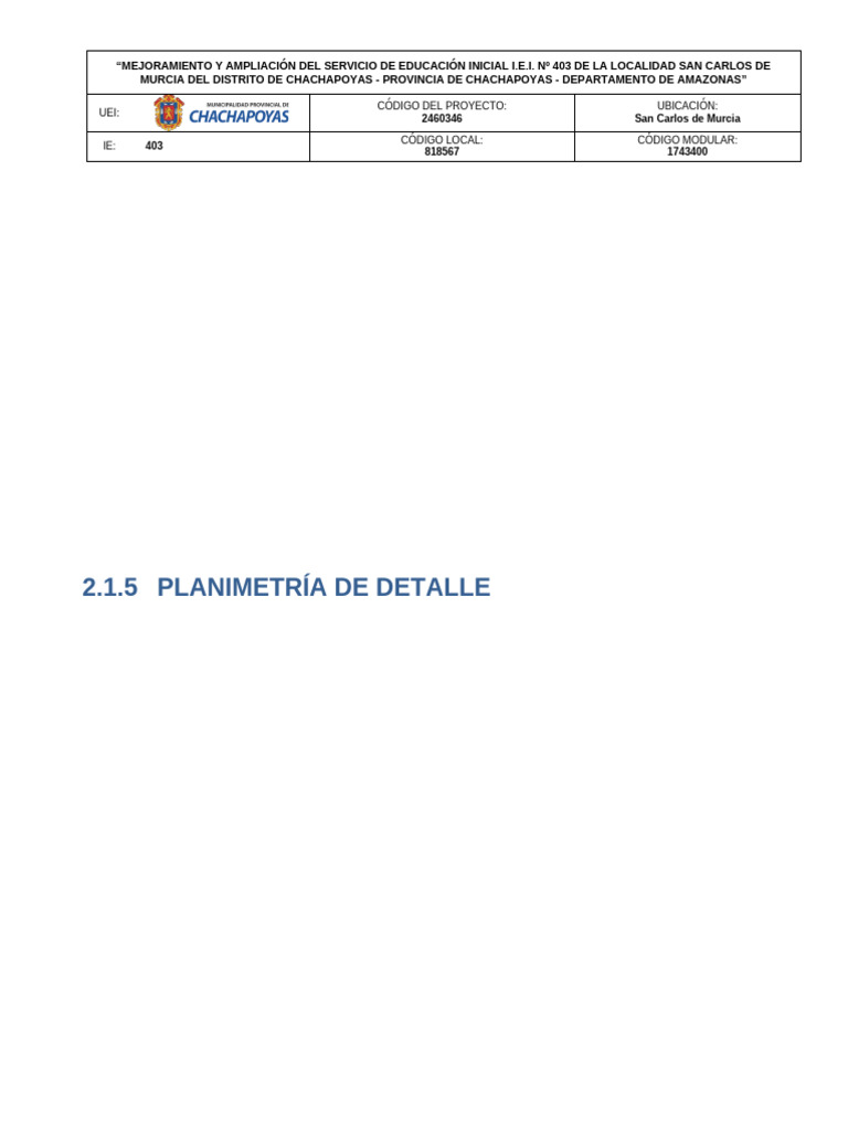 1.2.1.5 Planimetría de Detalle | PDF