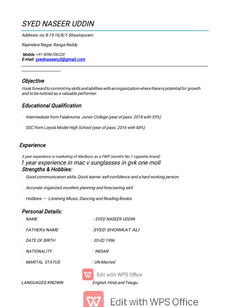 naseer cv m | PDF