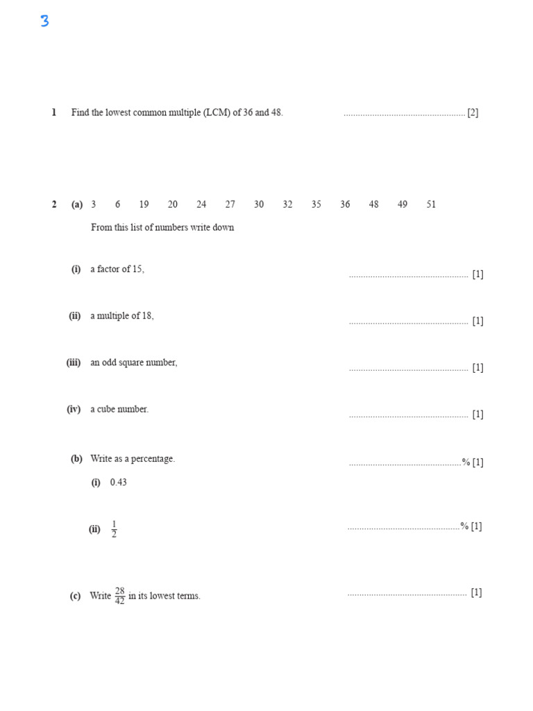 1.1 Integers HCF LCM Prime Numbers Rational Irrational Numbers Sig Figs ...
