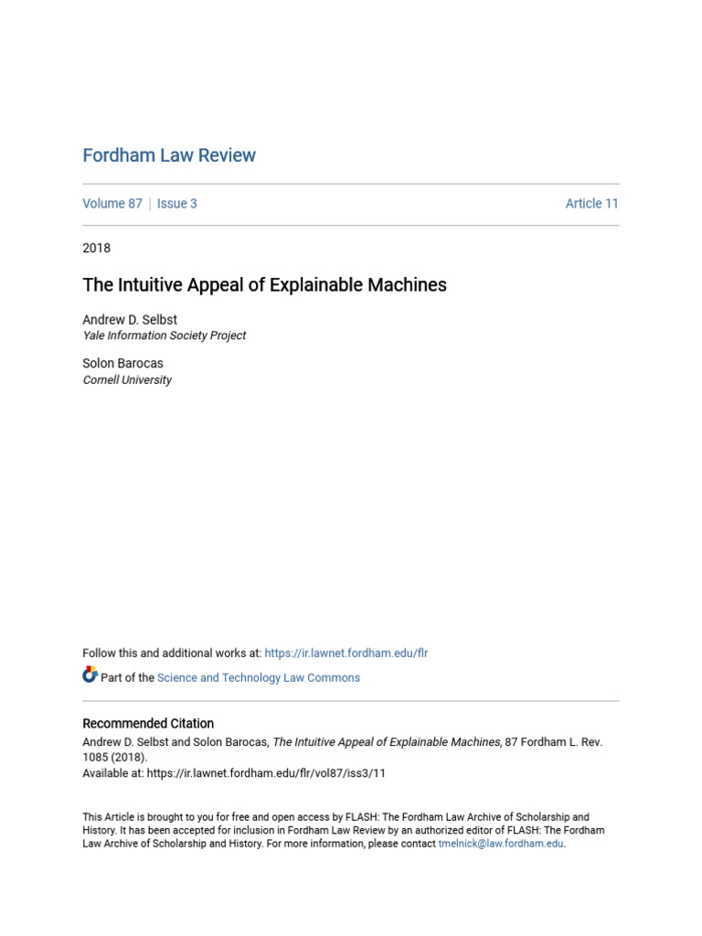 The Intuitive Appeal of Explainable Machines | PDF | Machine Learning ...