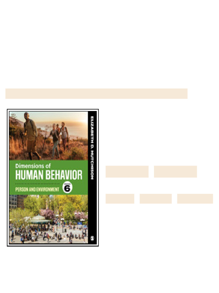 Test Bank for Dimensions of Human Behavior Person and Environment, 6th ...