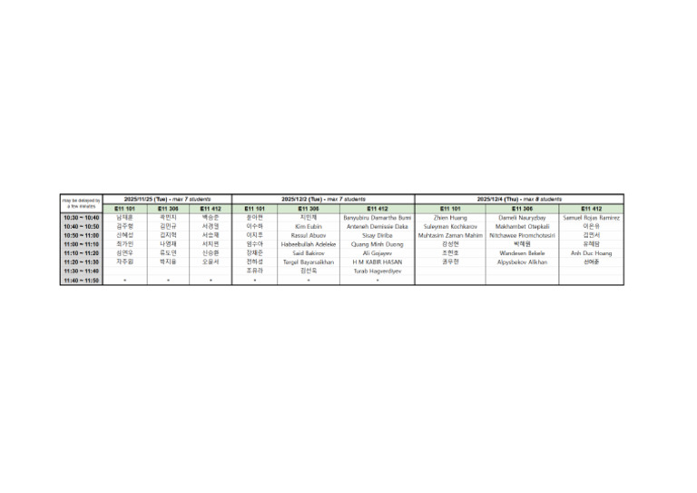 Oral Presentation Schedule | PDF