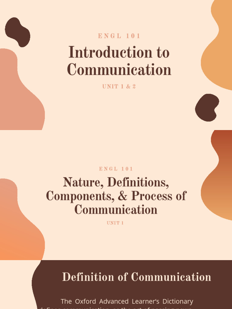 Introduction to Communication | PDF | Communication | Human Communication