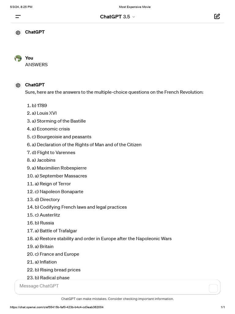 The French Revolution MCQ | PDF