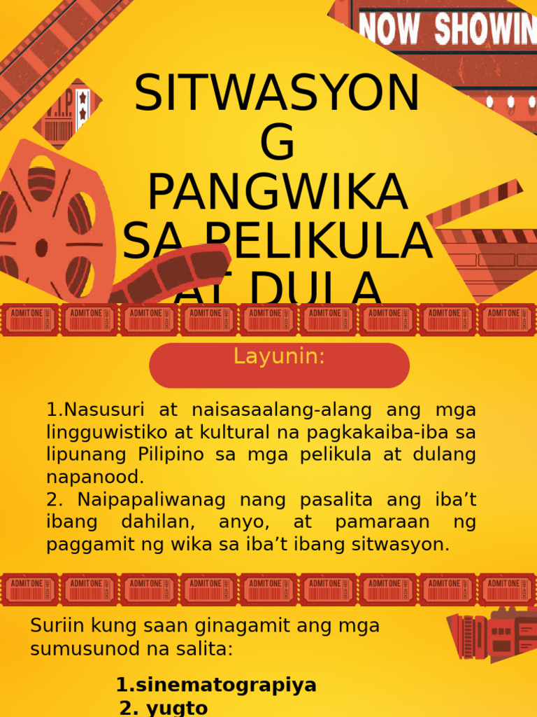 Sitwasyong Pangwika Sa Pelikula at Dula 2 | PDF