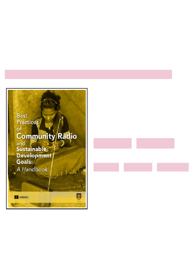 Best Practices of Community Radio and Sustainable Development Goals: A ...