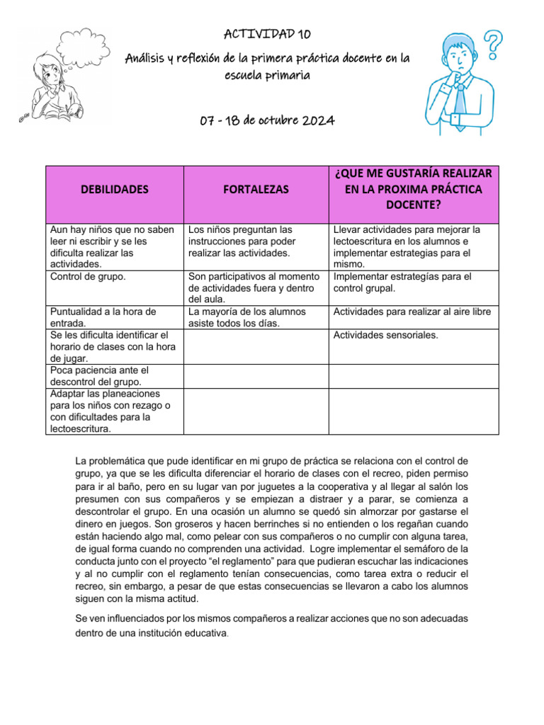 10.-daira Análisis y reflexión de la primera práctica docente en la ...