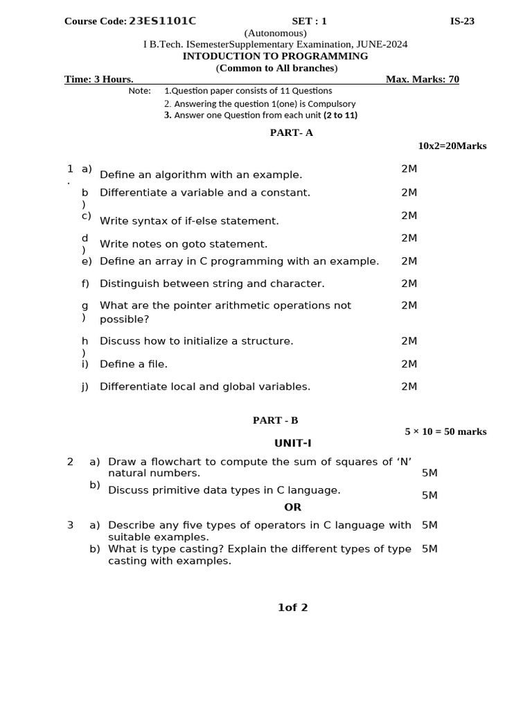 ip | PDF | C (Programming Language) | Pointer (Computer Programming)