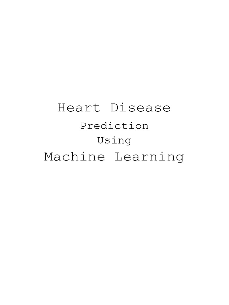 Heart Disease Prediction Using Machine Learning | PDF | Sensitivity And ...