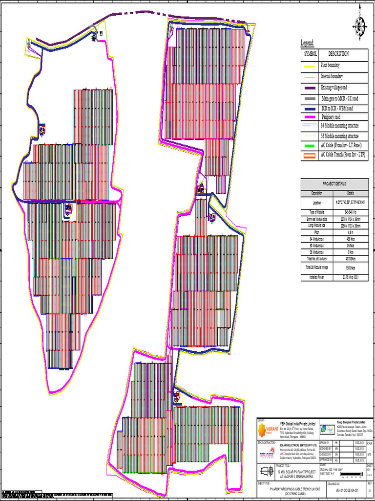 Veh-01-Dc-ee-ga-001_pv Array Grouping & Cable Trench Layout | PDF
