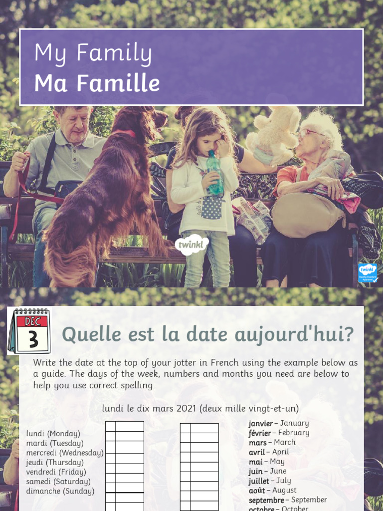 French 19.1.21 My Family PowerPoint Tasks | PDF | Interpretation ...