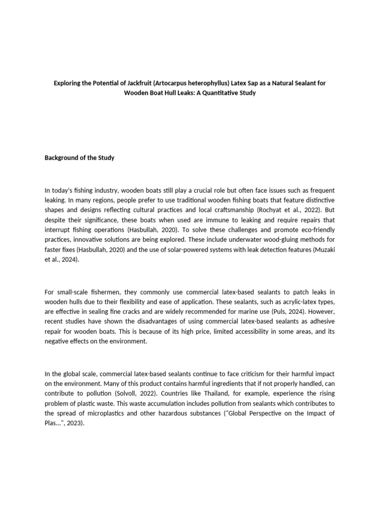 Background of the Study | PDF | Sustainability | Pollution