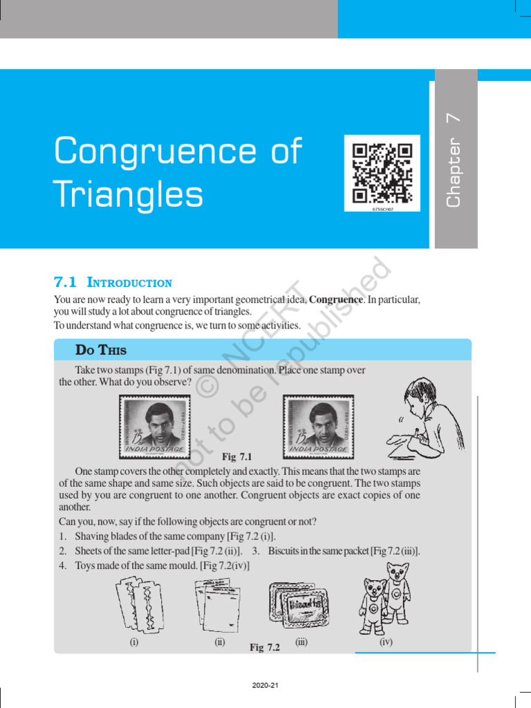Ncert Books Class 7 Maths Chapter 7 | PDF | Triangle | Elementary Geometry