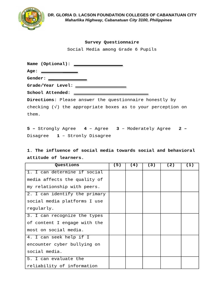 Questionnaires | PDF | Popular Culture & Media Studies | Social Media