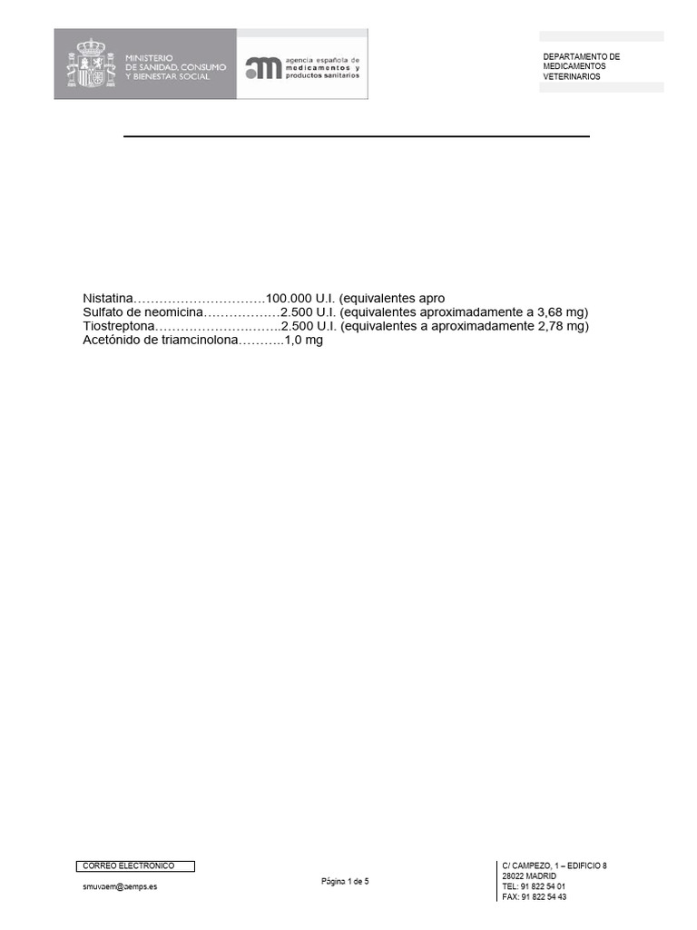 Panalog Unguento Ficha Tecnica | PDF | Medicamentos con receta ...