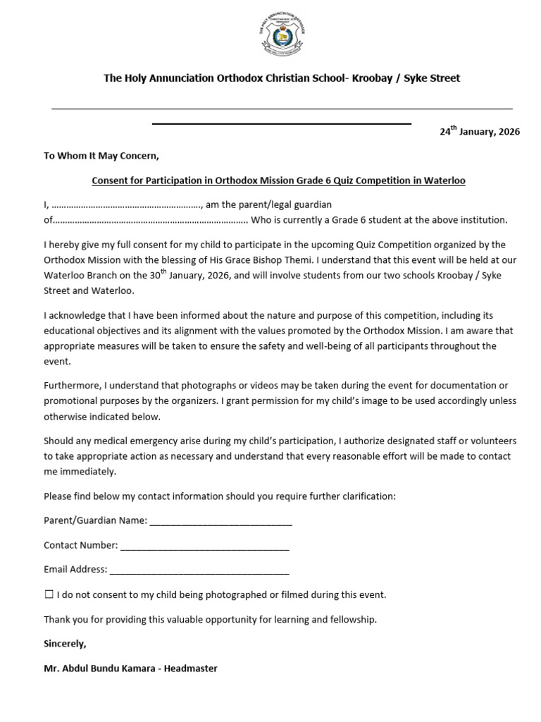 Letter of Consent | PDF