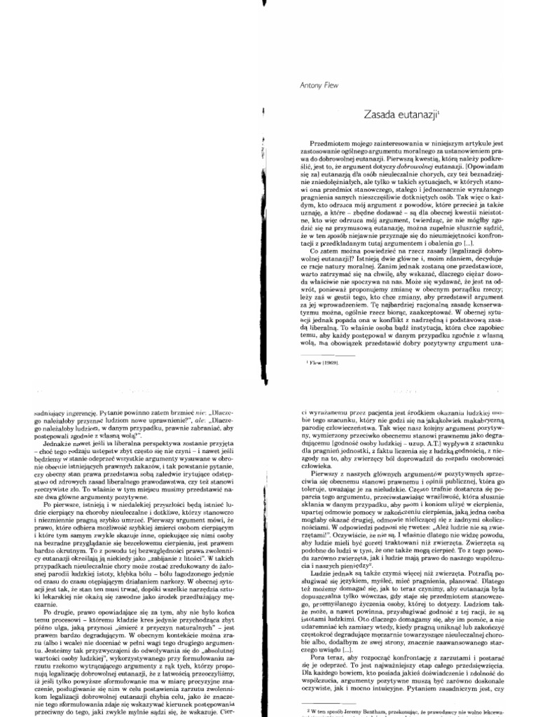 Flew Zasada Eutanazji | PDF