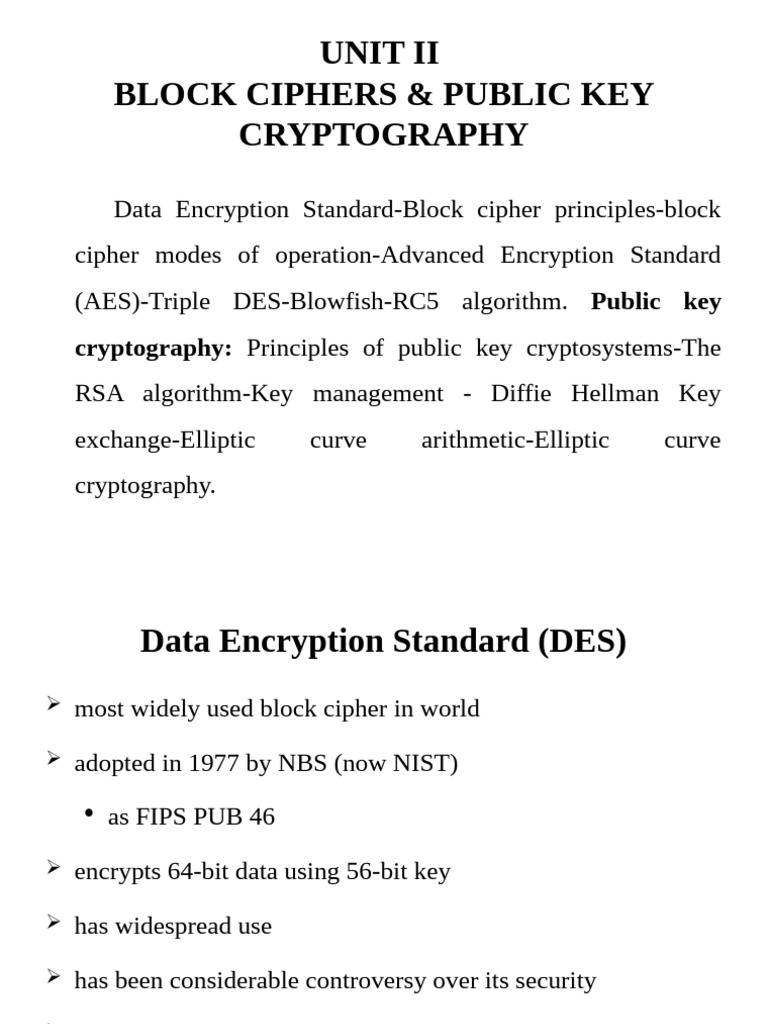 Unit 2 | PDF | Encryption | Cryptography