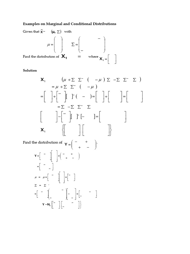 03-Examples on Marginal and Conditional Distributions | PDF