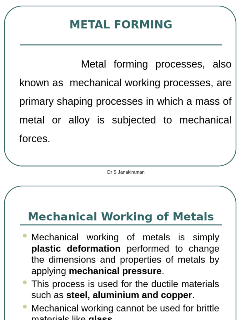 OC 3 4 METAL FORMING [Autosaved] | PDF | Rolling (Metalworking) | Forging