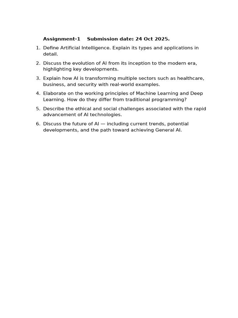 Assignment 1 (AI) | PDF